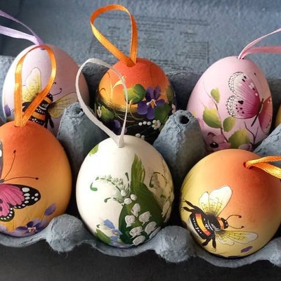 Bumblebee, Ladybug, Unique Egg Art Perfect for Easter and Beyond ...