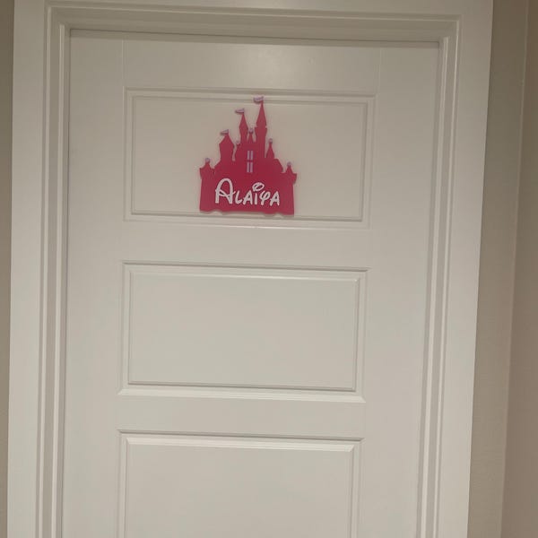 Princess Castle Name Door Sign 3D Printed Name Plate Princess Sign ...