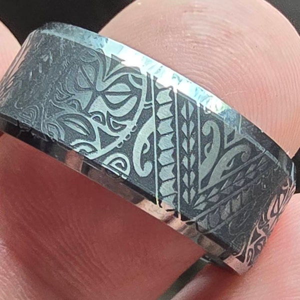 Tribal Polynesian Engagement Ring, Hawaiian Wedding Ring, Hawaii ...