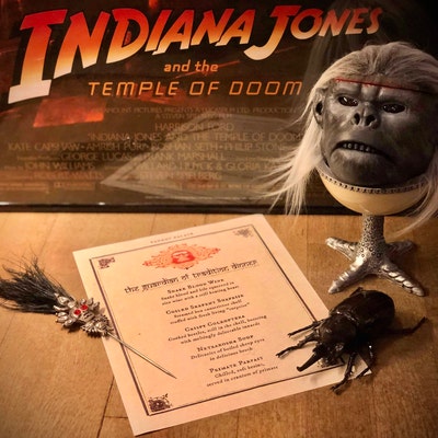 Indiana Jones Temple of Doom Pankot Palace Dinner Menu - Etsy