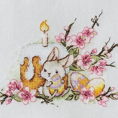 Little Bunny Cross Stitch Pattern Silhouette Rabbit Cross Stitch Bunny ...