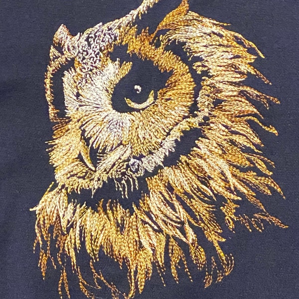Owl Machine Embroidery Designs in the Night Series Realistic 5 Sizes to ...