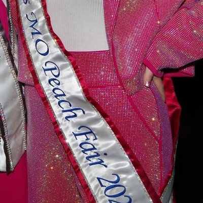 CUSTOM Embroidered Sashes Pageant/homecoming /bridal/birthday/college ...