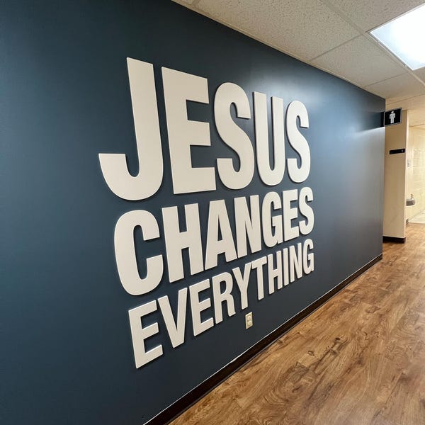 Jesus Changes Everything - Faith Sign - God - 3D Letters - Religious ...
