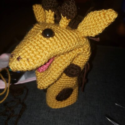 Garret the Giraffe Hand Puppet Crochet Pattern - Etsy