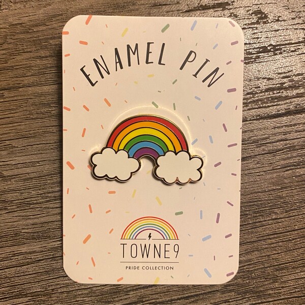 Rainbow Enamel Pin - Etsy