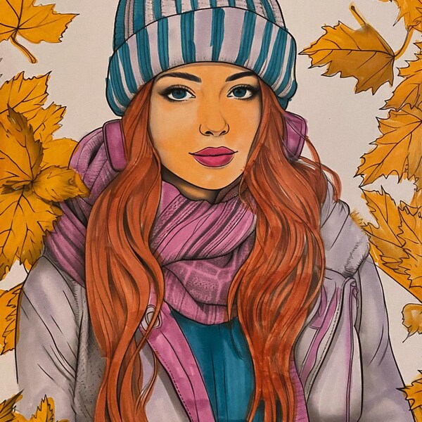 100 Fall Bundle Coloring Book, Printable Fall Pumpkin Scenes Coloring ...