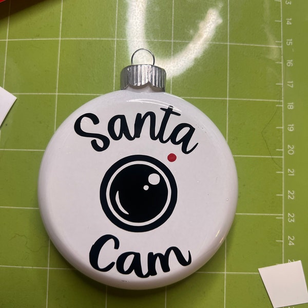 Santa Cam SVG, Simple Santa Cam Ornament SVG, Christmas Cam Decal File ...