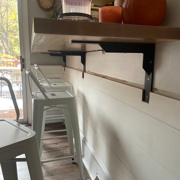 T-brackets: PAIR (2 Pc) Ultra Heavy Duty Shelf Bracket, 50# Each! Hand ...