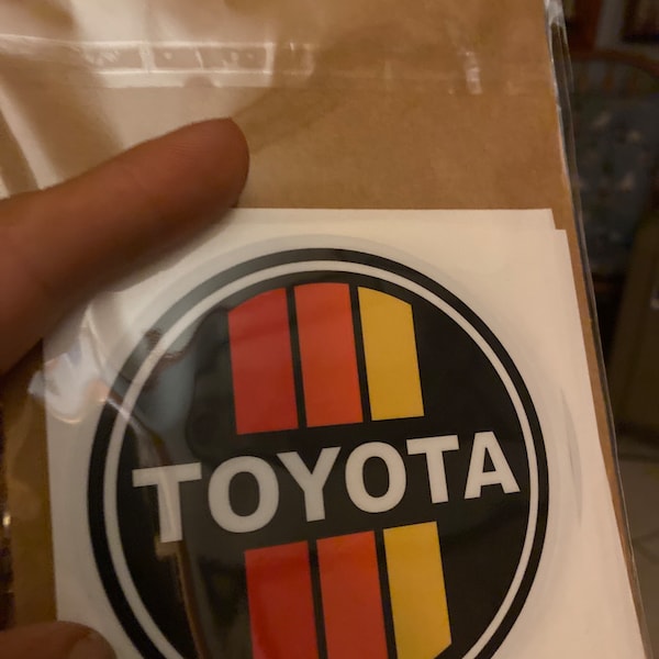 Toyota Retro Vintage Decal Sticker Round 4 Inch 3 Stripe - Etsy