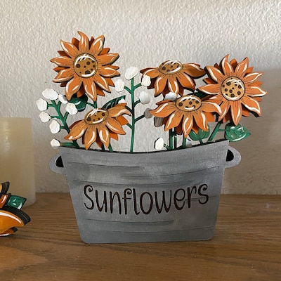 Chunky Sunflower SVG File Tiered Tray Decor - Etsy