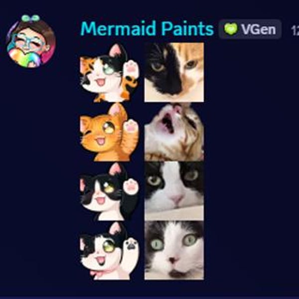 Black and White Cat Emote | Hi, Hello, Wave | Twitch | Discord ...