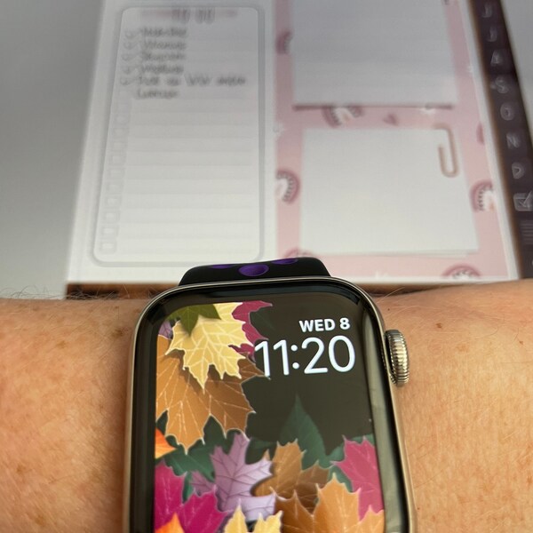 Apple Watch Wallpaper Leafy for Your Fall Autumn Watch Face - Etsy