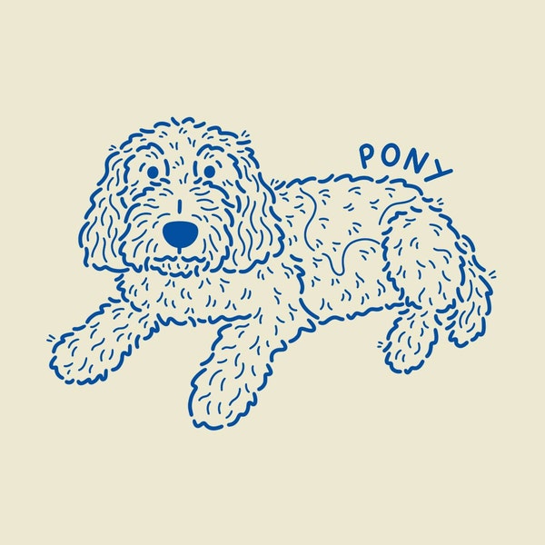 Custom Dog Portrait, Badly Drawn Dog, Pet Portrait, Pet Commission ...