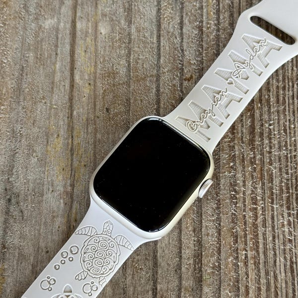 Custom Sea Turtle Watch Band With Kid Names Compatible With Apple Beach ...