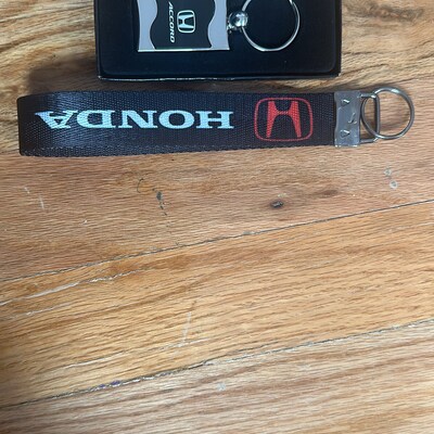 Honda Logo Red Valet Anodized Aluminum Key Chain Fob Ring Official ...