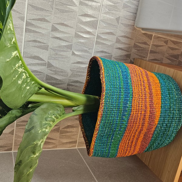 KALAHARI: Patterned Sisal Basket / Storage Basket / Planter Basket - Etsy