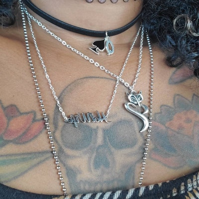 Queen of Spades Elastic Choker or Pendant Necklace. QOS. - Etsy