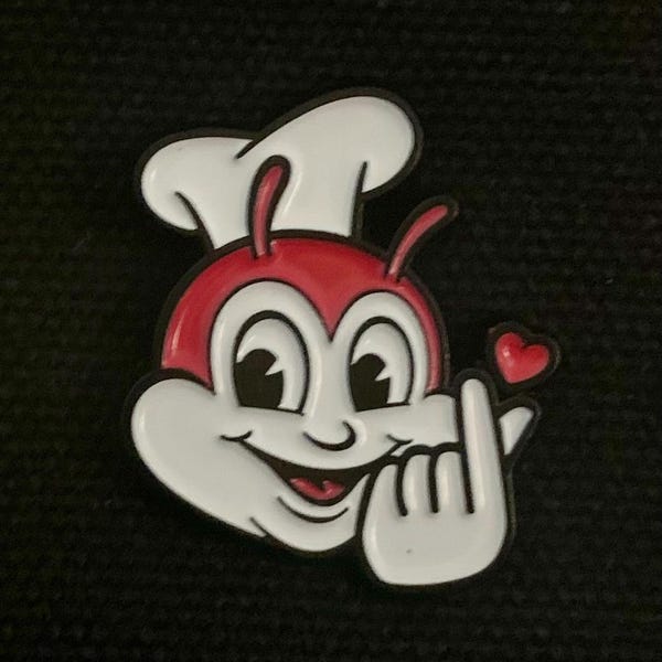 Filipino Gifts 1" Jollibee Finger Heart Enamel Pin Philippines Filipino ...