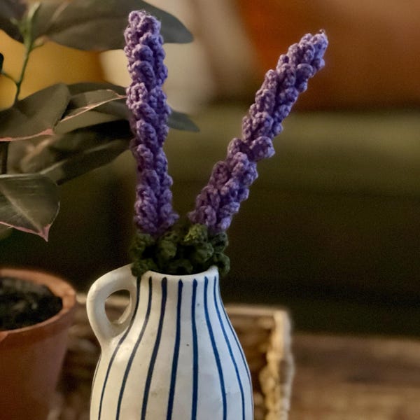 Crochet Lavender English Pattern (video), Amigurumi Lavender Flower ...