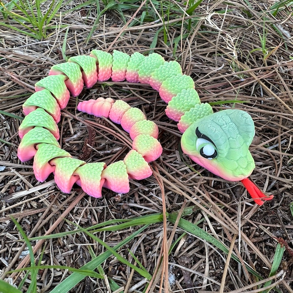 Cute Flexi Snake / 3D Print Instant Download/3d Printed Toy/3d Printed ...