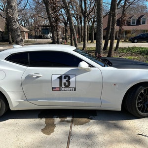 Autocross Numbers Set Track Day Custom Car Race Number, Name, Flag ...
