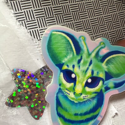 Gnarp Gnap Alien Seal Alienposting Meme Glitter Vinyl Sticker - Etsy