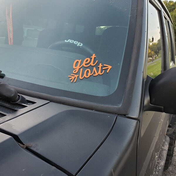 Get Lost Decal, Arrow Sticker - Roam, Explore, Travel, Get Outdoors ...
