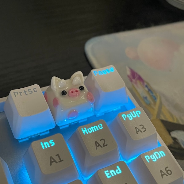 Strawberry Cow Keycap | Artisan Keycap | Cute Keycap - Etsy