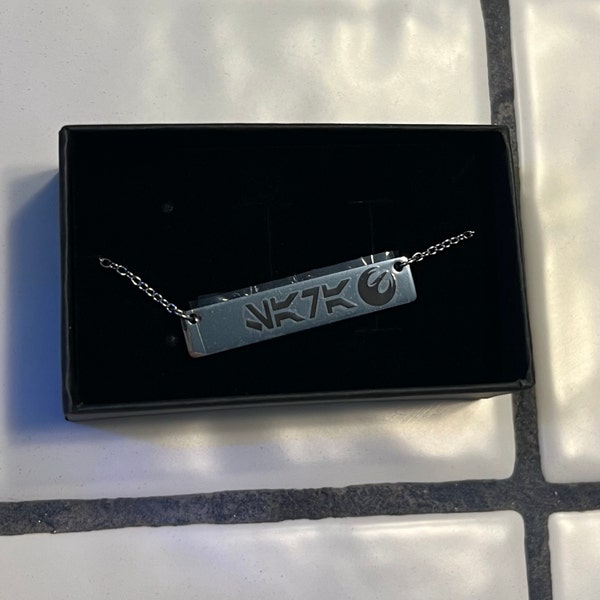 Star Wars Aurebesh Name Necklace, Jedi Order Custom Rebel Alliance Star ...