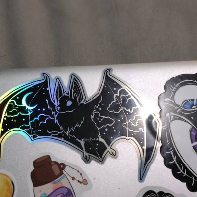 Holographic Bat Sticker - Etsy