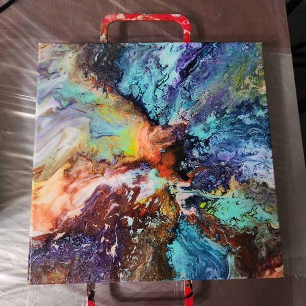 Canvas Stands With Handle for Acrylic Pouring 3 Inches Tall, Set of 2 ...