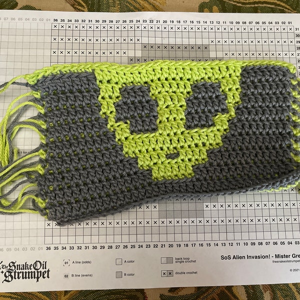 Sos Alien Invasion! Mosaic Crochet Pattern Collection - Etsy