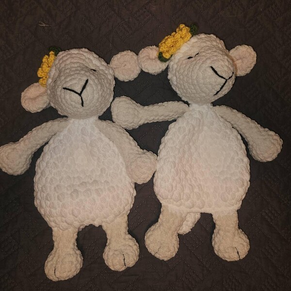 Sleepy Sheep Rag Doll / CROCHET PATTERN / Baby Lovey / Baby Sheep ...