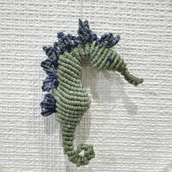 Macrame Pattern Seahorse Sculpture - DIY EBOOK Pattern Macrame Tutorial - Macrame Animal Pattern ...