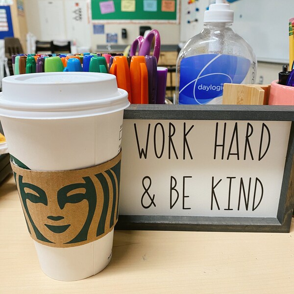 Work Hard and Be Kind Small Wood Sign - Etsy