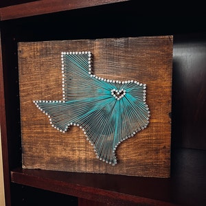Texas String Art Texas Decor State String Art Texas Nail | Etsy
