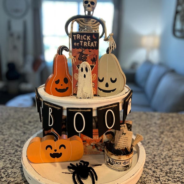 Spindle Witches Brooms, Mini Broomstick, Halloween Tiered Tray Decor ...