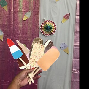 Ice Cream Party Photo Booth Props Ice Cream Party Photobooth - Etsy