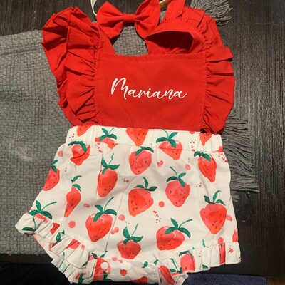 Berry First Birthday Outfit Personalized Baby Girl Strawberry - Etsy