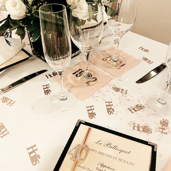 Personalized Name Custom Glitter Confetti-birthday Confetti Bridal ...