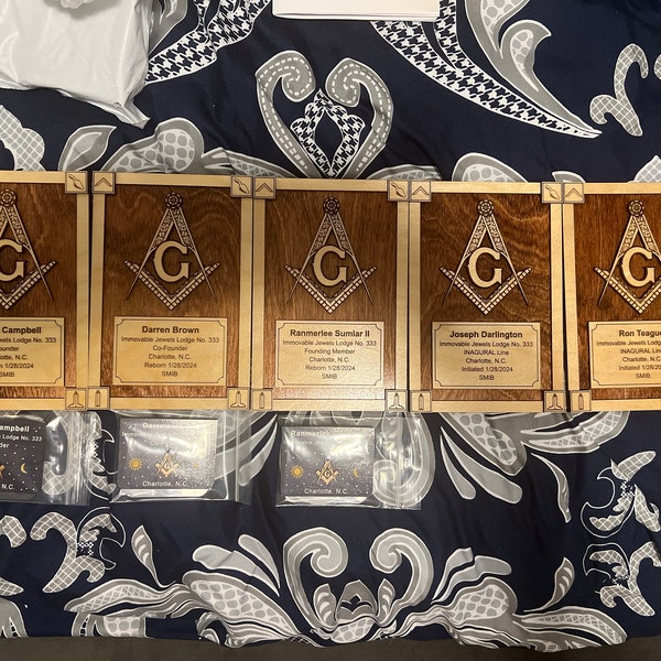 Masonic Plaque - Custom Wood Engraved - Etsy