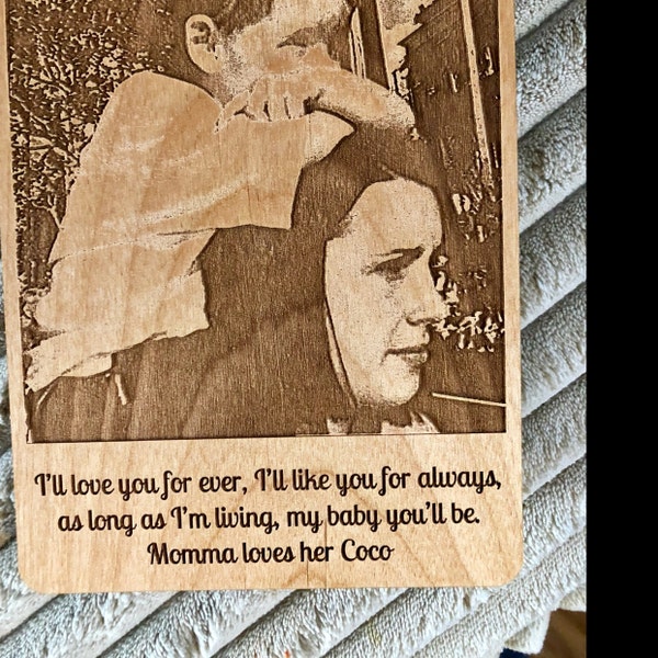 Personalized Real Wood Photo Greeting Card - Customized With Your Photo ...