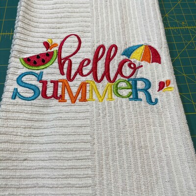 Hello Summer Embroidery Design, 4 Sizes, Instant Download - Etsy