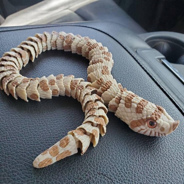 Articulated Hognose Snake – 3D Printed Flexible Snake Toy, Realistic ...