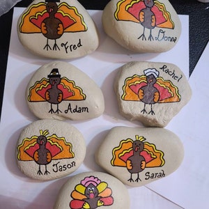 Set of 5 Pac Man & Ghosts Hand Painted Rocks - Etsy