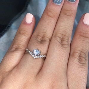 Unique 925 Sterling Silver Art Deco Promise Ring for Her, Antique Style ...