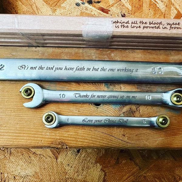 Personalized Wrench, Custom Engraved Spanner, Best Gift for Dad ...