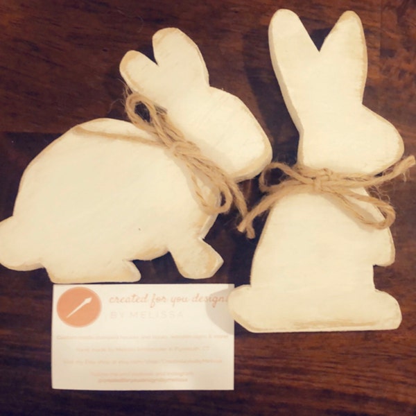 Rustic Wooden Bunnies/ Farmhouse Decor/spring Decor/easter Decor/tiered ...