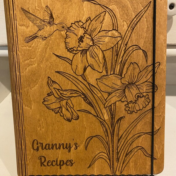 Personalized WOODEN Recipe Book/recipe Custom Journal/ Family Heirloom ...